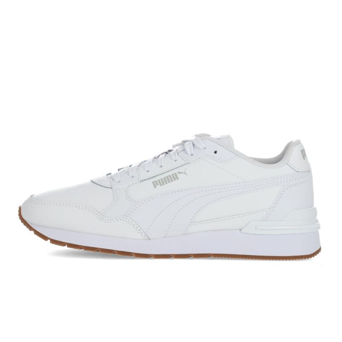 Skipper Bar Puma ST Runner V4 Leather Shoes Men's White/Grey/Gum ...