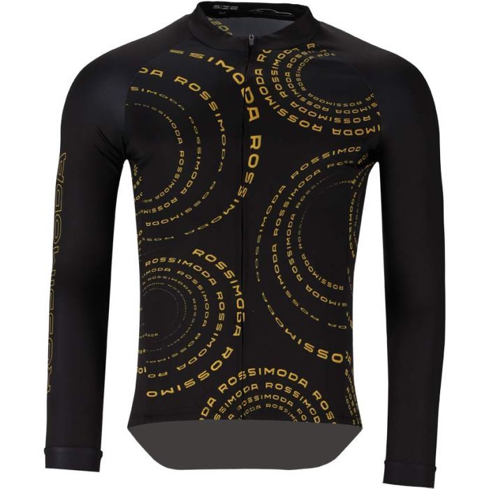 Rossimoda Santiago Cycling Top Mens Black/Gold | Performance Activewear ...