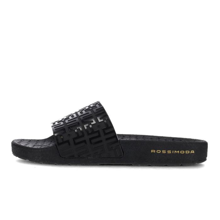 Rossimoda Asher Slides Mens Black | Casual Comfort | Skipperbar